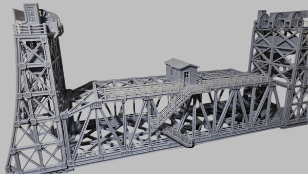 HO Scale Lift Bridge Double Track – Mr Craft Structures